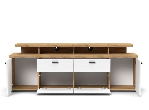 Купити Dunk Dk180 Тумба під телевізор дуб крафт золотий білий платиновий в Україні Obstava