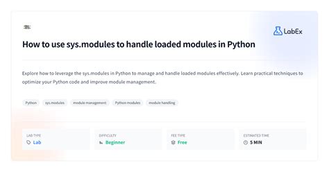 How To Use Sysmodules To Handle Loaded Modules In Python Labex