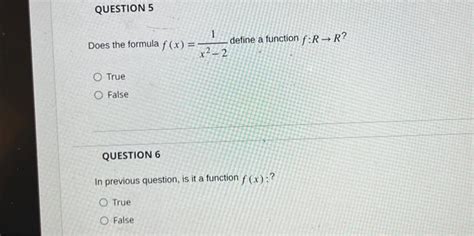 solved does the formula f x x2−21 define a function f r→r