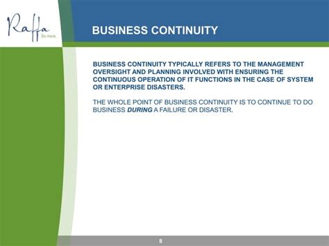 2018 09 13 It Essentials Disaster Recovery Vs Business Continuity Ppt