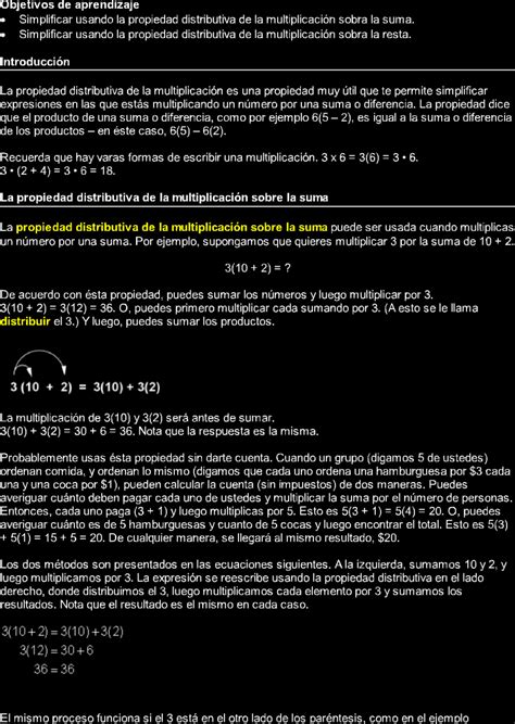 La Propiedad Distributiva Ejemplos Y Ejercicios Resueltos Pdf My Xxx