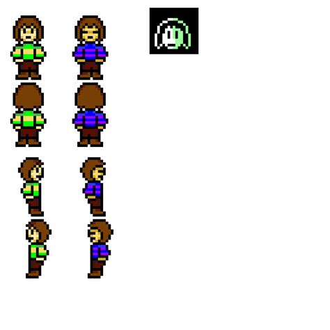 Frisk And Chara For The Underwild Project Pixel Art