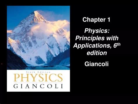 ppt chapter 1 physics principles with applications 6 th edition