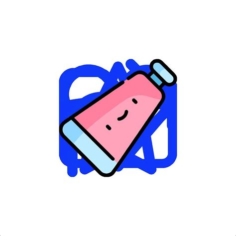 A Pink Tube Of Toothpaste With A Smiley Face 52204116 Vector Art At