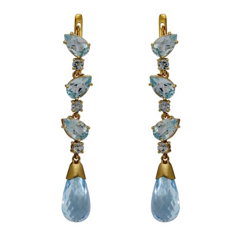 ოქროს თეთრი ოქროს საყურე ბრილიანტებით Zarapkhana