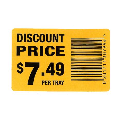 Reduced To Clear Discount Price Labels 749 And Barcode