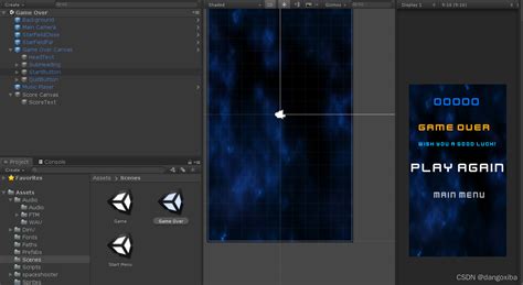【unity2d入门教程】简单制作战机弹幕射击游戏⑥最终回扩展其它范围的内容 unity 飞行射击游戏 csdn博客