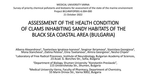 Pdf Assessment Of The Health Condition Of Clams Inhabiting Sandy Pdf Assessment Of The Health Condition Of Clams Inhabiting Sandy