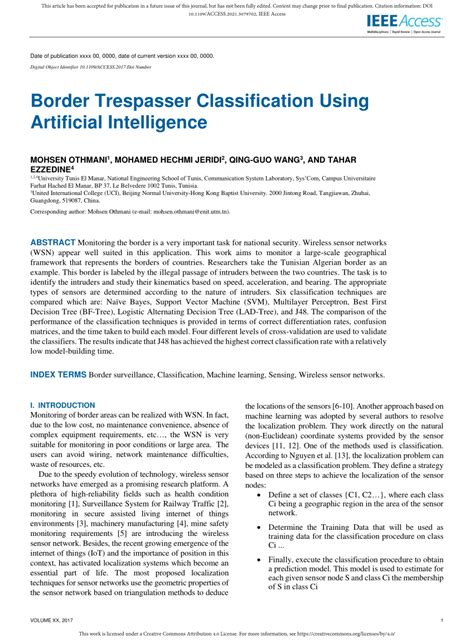 pdf border trespasser classification using artificial intelligence