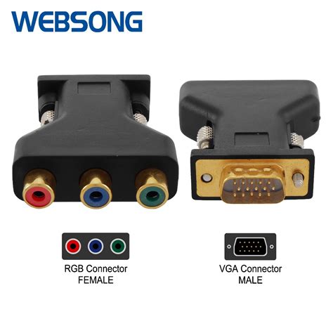 Jual Connector Rgb Component Female To Vga Male Websong Shopee Indonesia