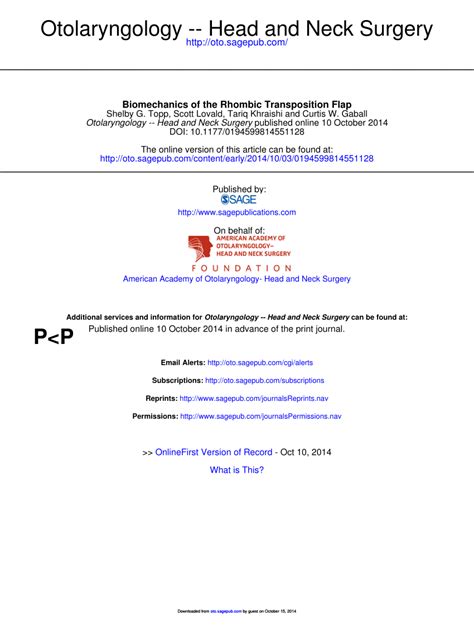 Pdf Comparative Finite Element Analysis For Defect Reconstruction With Rhomboid Flaps