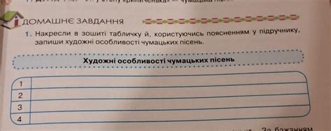 1 2 3 4 ДОМАШНЄ ЗАВДАННЯ 1 Накресли в зошиті табличку й користуючись поясненням