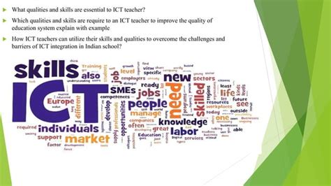 Information Communication And Technology Skills Pptx Education