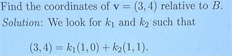 Solved Find The Coordinates Of V Relative To B Chegg