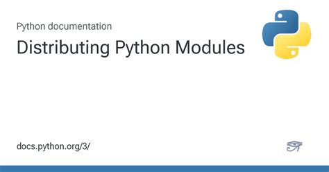 Distributing Python Modules — Python 3140rc2 Documentation