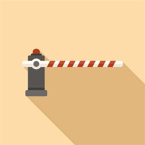 Premium Vector Parking Barrier Icon Flat Vector Automatic Control Door Security