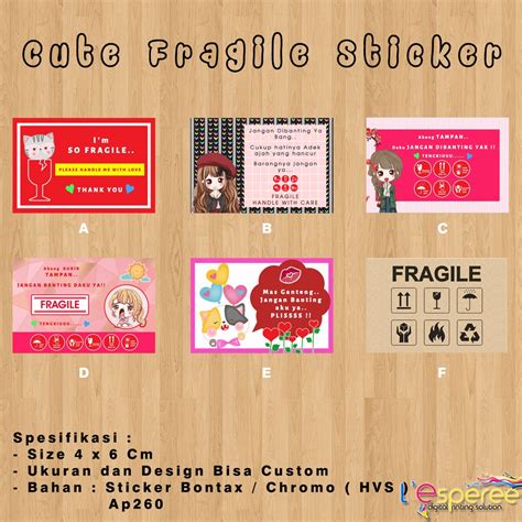Jual Label Sticker Fragile Lucu Cute Shopee Indonesia