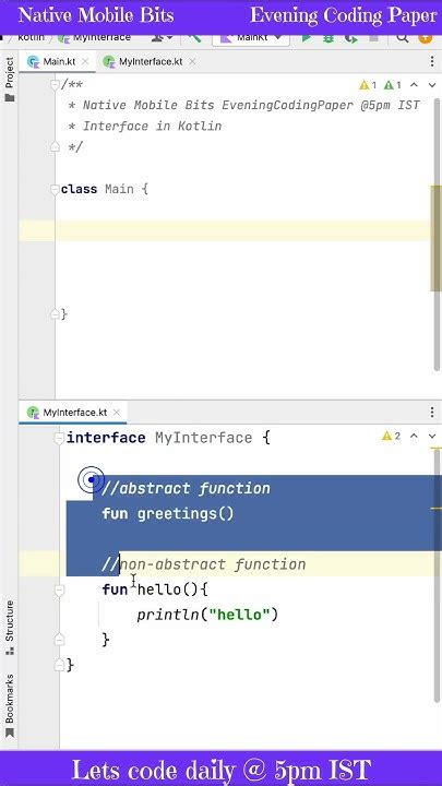 interface in kotlin shorts youtube