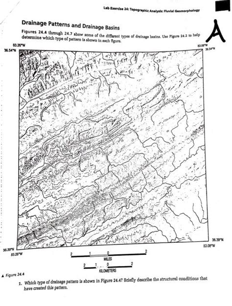 Solved Exercise 1 Fluvial Drainage Patterns And Features