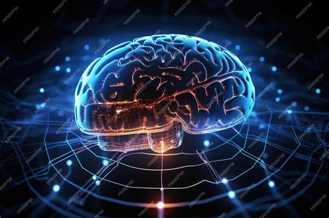 Premium Photo Glowing Neural Network And Brain Mapping Visualization