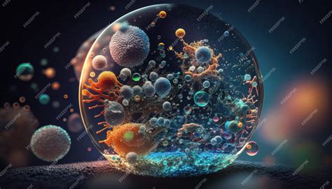 Premium Ai Image Bacteria And Virus Cells World Under The Microscope Created With Generative