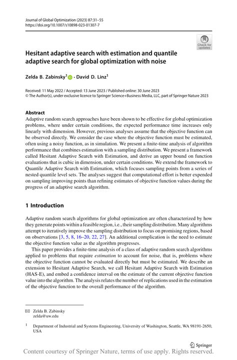 hesitant adaptive search with estimation and quantile adaptive search