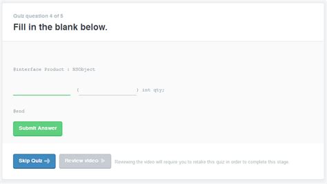 Introduction To Objective C Quiz Questions Example Treehouse Community
