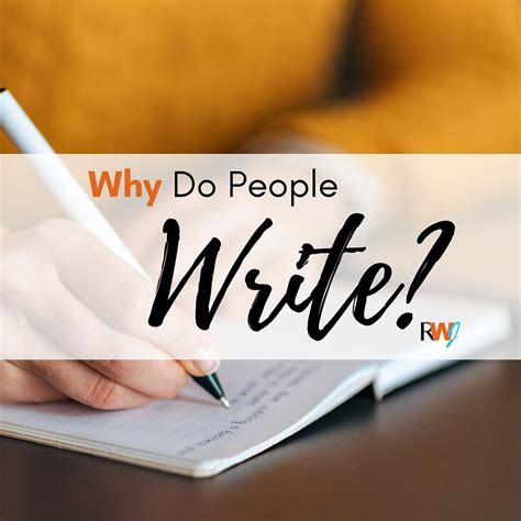 Why Do People Write