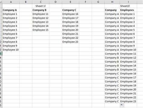 Excel Copying Data That Matches A Cell To First Empty Cell Stack