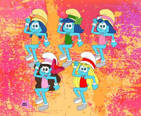 At Aerobic Jogger Smurf Girls By Cottoncattailtoony On Deviantart