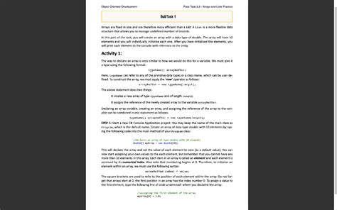 Solved Object Oriented Development Pass Task Arrays Chegg