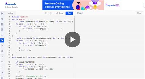Excited To Share A Simple Yet Powerful C Program That Demonstrates Essential Matrix Operations