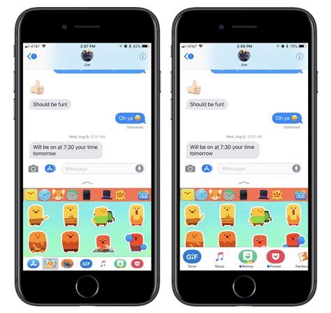 How To Use The Redesigned Messages App Drawer In Ios 11 Macrumors