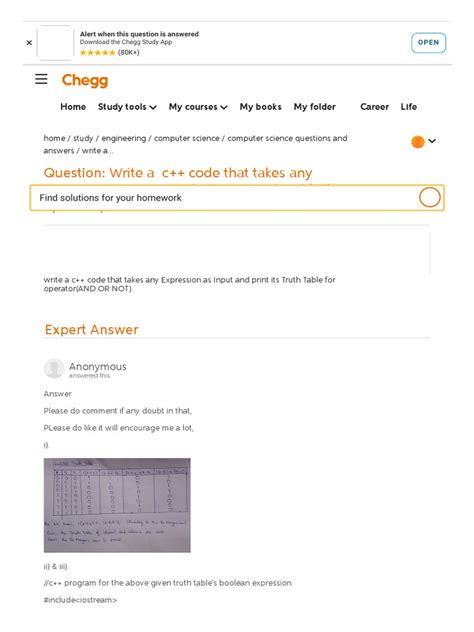 Write A C Code That Takes Any Expression As Inpu Chegg Co