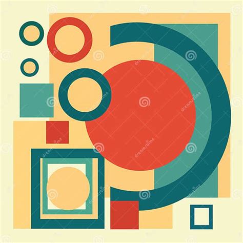 retro vintage geometric risograph risoprint or linocut stock