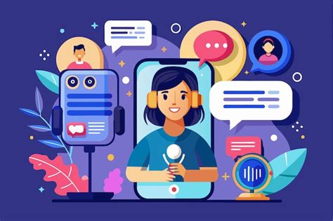 a user interacts with a customizable voice chat on a mobile device