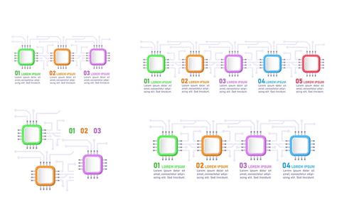 high technology infographic chart design element set