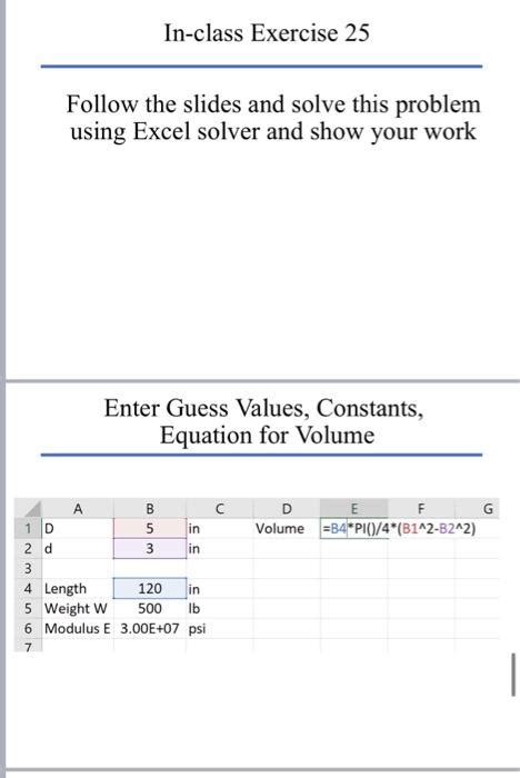 Solved Follow The Slides And Solve This Problem Using Excel