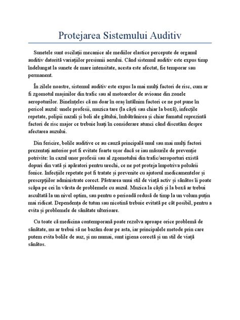 Protejarea Sistemului Auditiv Pdf Protejarea Sistemului Auditiv Pdf