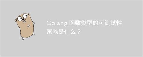 Golang 函數類型的可測試性策略是什麼？ Golang Php中文網