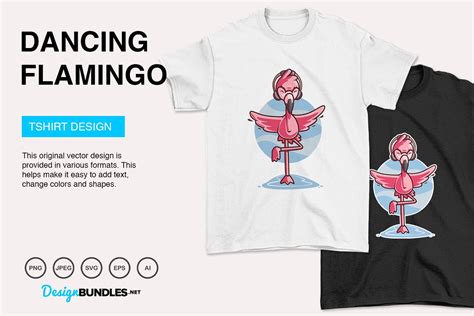 Dancing Flamingo Vector Illustration