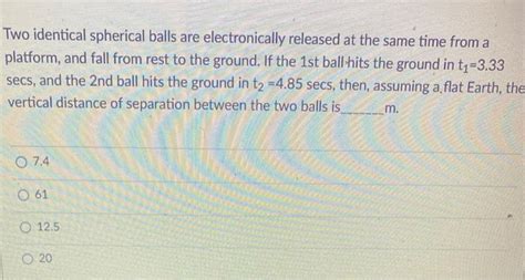 solved two identical spherical balls are electronically