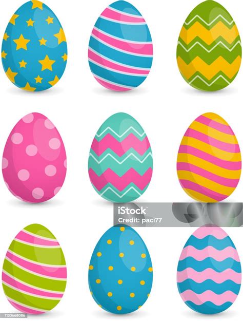 색칠하기 페이지 재미있는 봄철 색칠공부를 위한 다채로운 부활절 계란 디자인