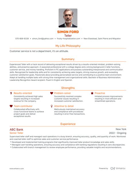 3 Successful Teller Resume Examples And Writing Tips For 2024