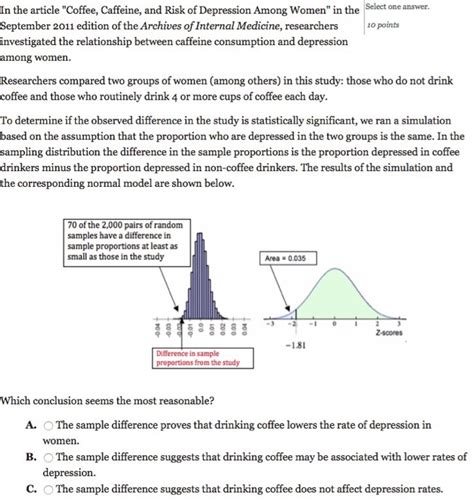 Solved Select One Answer In The Article Coffee Caffeine Chegg Com