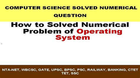Set 20net And Gate Solved Numerical Solution Of Operating Systemoptimal Page Replacement