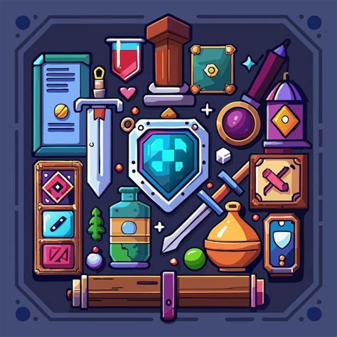 Fantasy Rpg Inventory Screen Premium Ai Generated Vector
