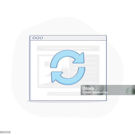 Perbarui Jendela Browser Dengan Ikon Situs Web Refresh Atau Muat Ulang