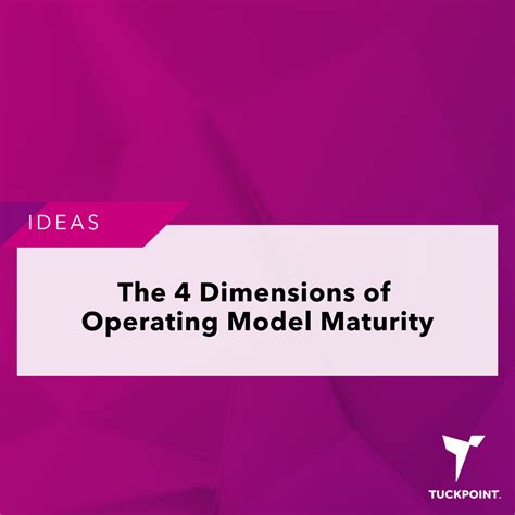 The 4 Dimensions Of Operating Model Maturity Tuckpoint