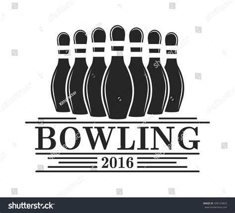 Vector Set Bowling Logos Bowling Logo Vector De Stock Libre De